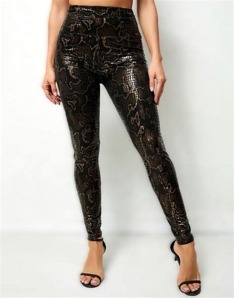 🤎 Lässige Skinny Leggings Mit Schlangenleder Print 🤎💫 Neu Und Originalverpackt In Saland Für