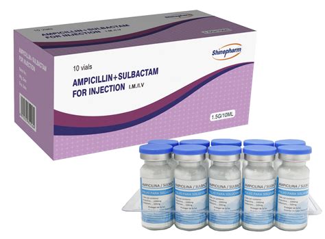 Antibiotic Medicine Ampicillin Sulbactam For Injection 1 5g 10ml