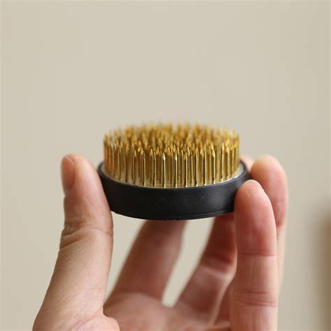 日式小原流插花器铜针剑山插花底座花道器具茶道花艺花插剑山花器虎窝淘