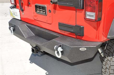 Dv8 Offroad 07 18 Jeep Wrangler Jk Steel Mid Length Rear Bumper Rbsttb