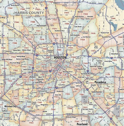 Area Code Map Houston Texas 🗺 Houston Zip Code Map Pdf Free