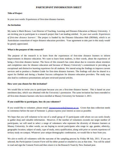 Free 10 Research Information Sheet Templates In Pdf Ms Word
