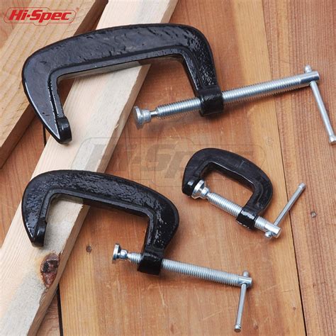 Hi Spec 3 Piece Mini C Clamp Set 25 50 And 75mm 1 2 And 3” Wide Jaw
