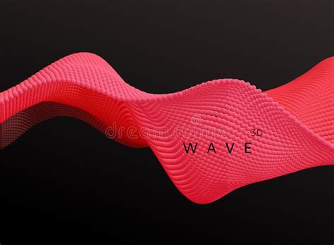 D Wavy Background Array With Dynamic Emitted Particles A Wave Formed From Many Spheres