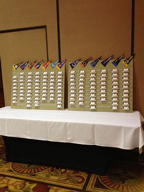 Football Draft Seating Chart For Wedding Reception