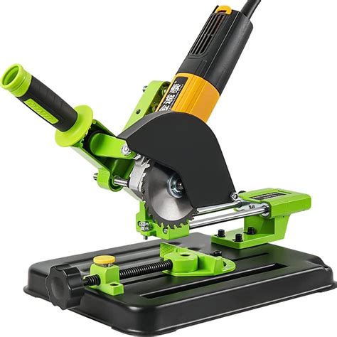 Zwsjlc Upgraded Angle Grinder Stand Sliding Diy Cutter Support Aluminum Bracket Holder Iron Base