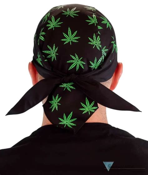 Classic Skull Cap Pot Leaf Hudson Leather