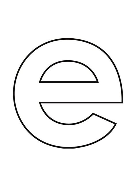 Small Letter E Worksheet Coloring Page Free Printable Pdf