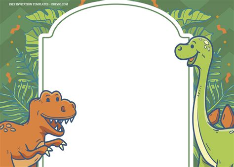Dinosaur Invitation Template Free Printable Holiday Calendar
