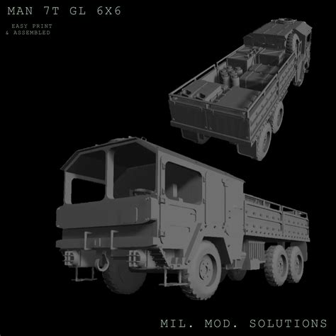 Stl Datei Man 7t Gl 6x6 Bundeswehr 👨 ・3d Druckbare Vorlage Zum