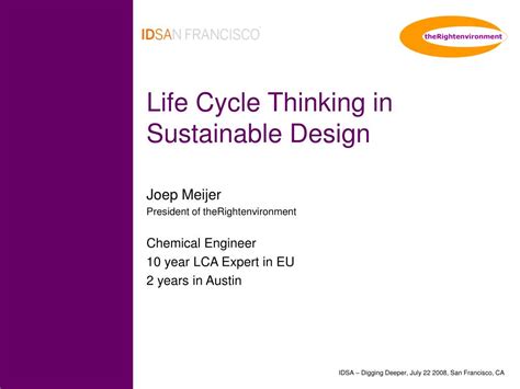 Ppt Life Cycle Thinking In Sustainable Design Powerpoint Presentation