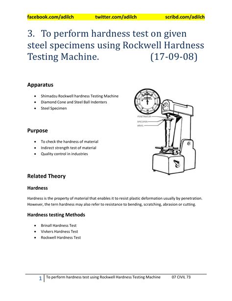 Sop For Rockwell Hardness Tester At Pablo Joyce Blog