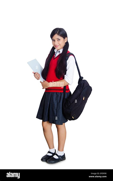 Indisches Selbstbewusstes Teenager Mädchen Ausgeschnittene Stockfotos