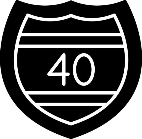 Us Interstate Route Symbol Glyph 67205215 Vector Art At Vecteezy