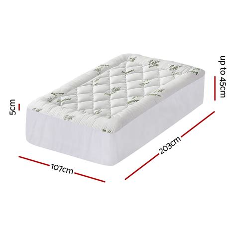 Giselle Mattress Topper 5cm Pillowtop Toppers Bamboo King Single