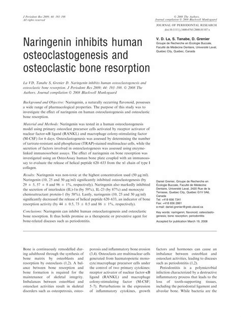 Pdf Naringenin Inhibits Human Osteoclastogenesis And Osteoclastic Bone Resorption Dokumen Tips