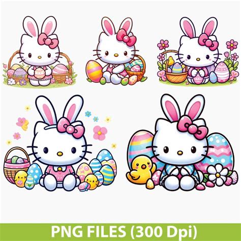 Hello Kitty Png Easter Bunny Png Easter Png Hello Kitty Print