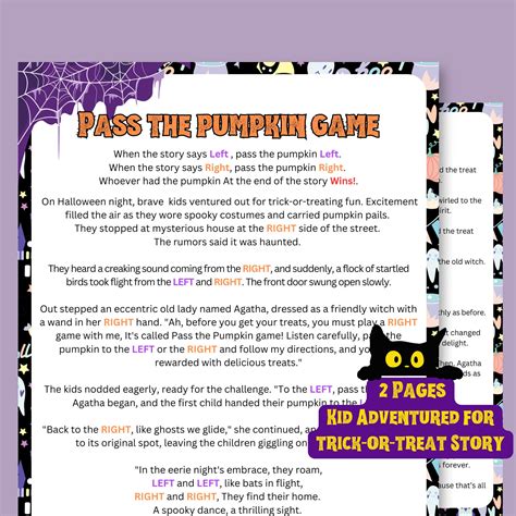 Pass The Pumpkin Game Printable Halloween Game Halloween Left Right
