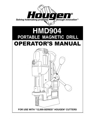 Hougen Hmd904 Operators Manual Manualzz