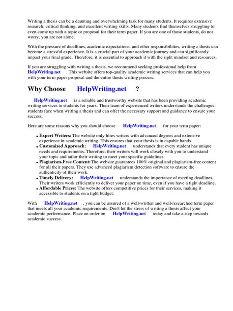 Term Paper Proposal Writing Guide Pdf Thesis Knowledge