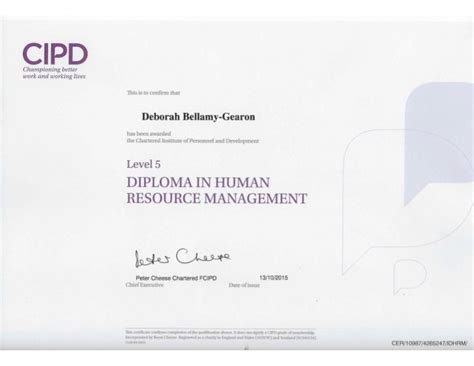 Cipd Certificate