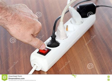 Switching Off An Electrical Socket Stock Image Image Of Detail Activate 73940353