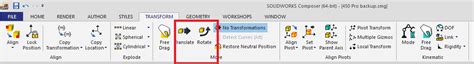 Solidworks Transform Tips In Composer