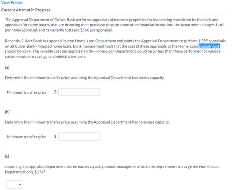 Solved View Policies Current Attempt in Progress The | Chegg.com
