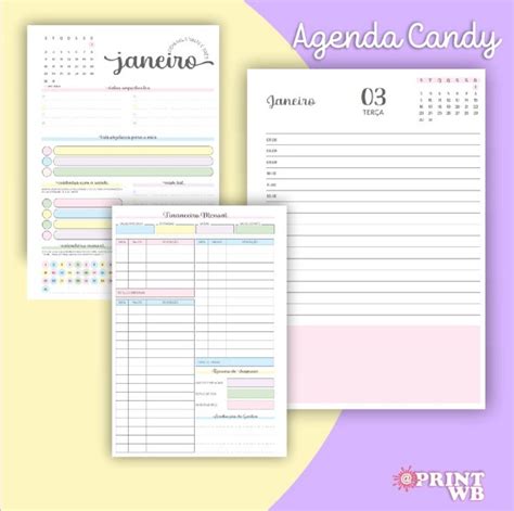 Agenda Psicologia 2023 Candy Elo7 Produtos Especiais