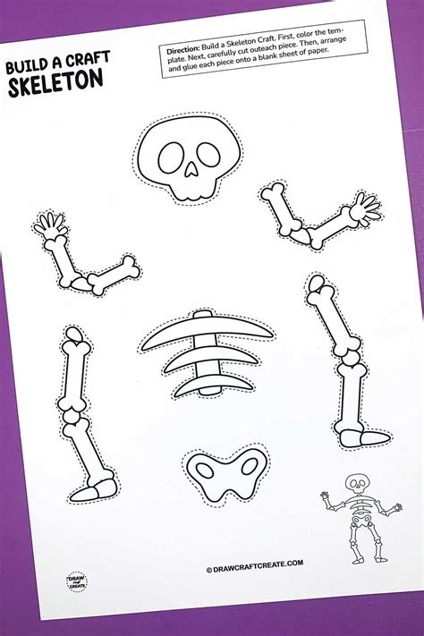 Free Printable Build A Skeleton Craft Draw Craft Create