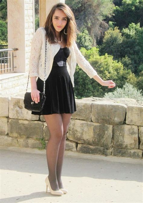 Pantyhose Under Dress Black Pantyhose Outfit Work Dress With Tan
