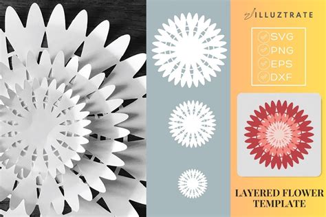 Paper Cutting Flower Template Floral Graphic By Illuztrate · Creative