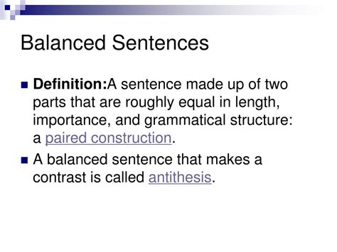 Balanced Sentence Examples For Clear Writing