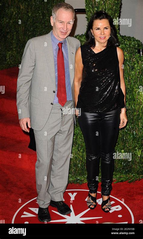 John Mcenroe And Wife Patty Smyth Arriving At The Vanity Fair Oscar