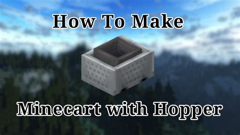 How To Make Minecart With Hopper In Minecraft Recipe Of Minecart