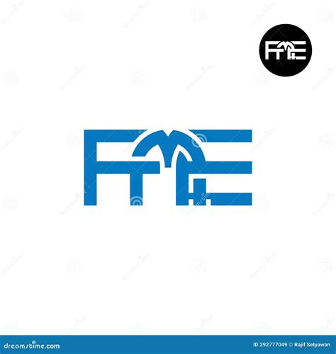 Letter Fme Monogram Logo Design Cartoon Vector