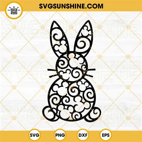 Mickey Easter Bunny Svg Rabbit Svg Disney World Easter Svg Png Dxf