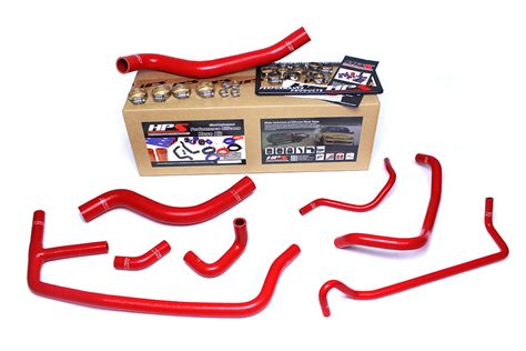 Hps Red Silicone Radiator And Heater Hose Kit Coolant Ford 2015 2019