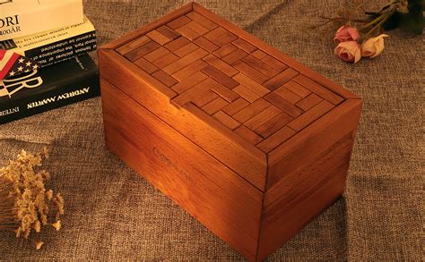 Onietoiy Big 32 Steps Wooden Secret Puzzle Box Toys Beech