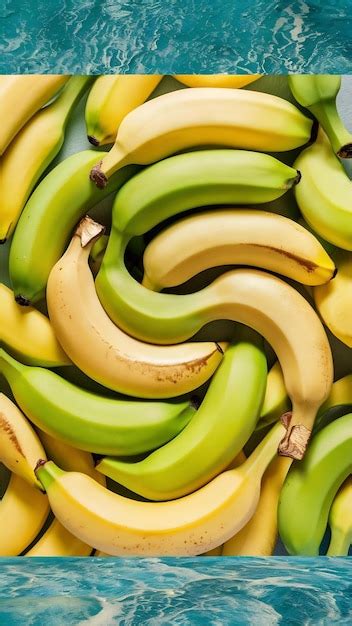 Premium Photo Flat Lay Of Tropical Sweet Bananas