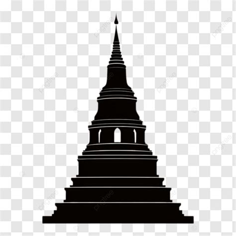 A Detailed Silhouette Of Famous Buddhist Temple On Vesak Day Buddhist Temple Temple Famous