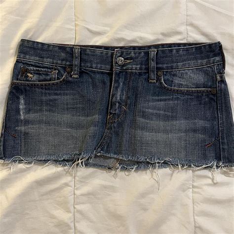 Abercrombie And Fitch Denim Mini Skirt Size 0 With Depop