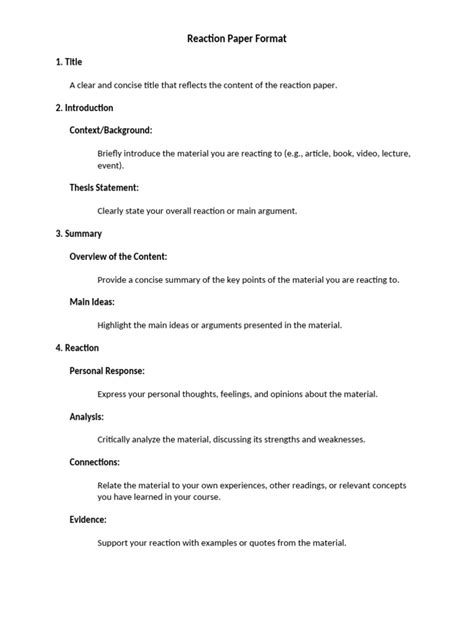Reaction Paper Format Sample Coverpage Pdf Small And Medium Sized