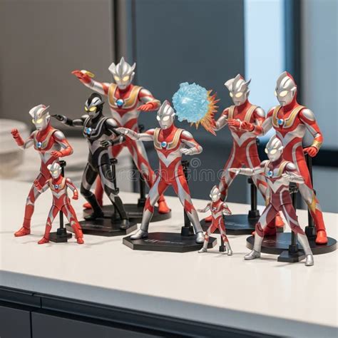 Figures Are Predominantly In Red And Silver With Some Black Variations