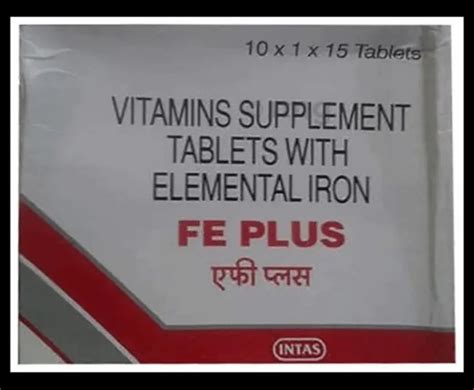 Iron Fe Plus Tablets Packaging Size 10 1 15 At ₹ 225 Box In Ahmedabad