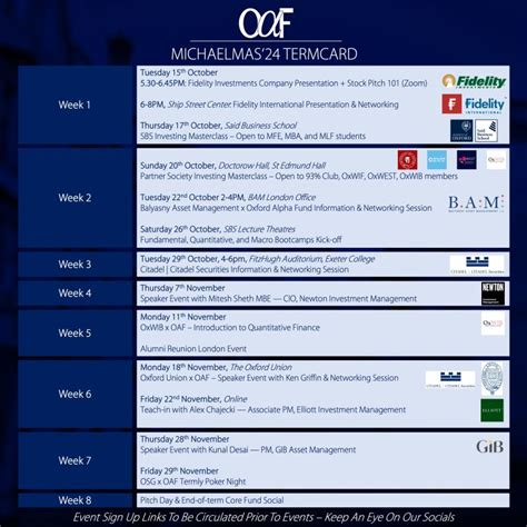 This Term We Have An Exciting Range Of Events Lined Up For You