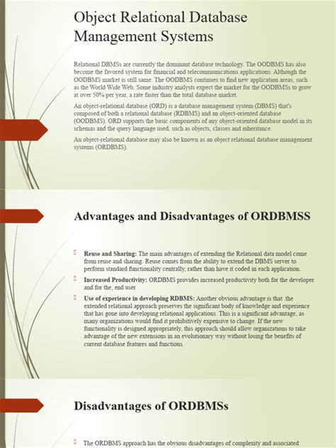 Object Relational Dbms Overview Pdf Databases Relational Database