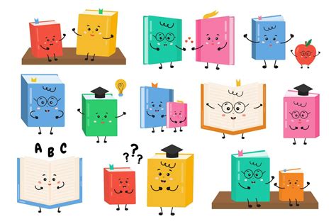 Collection Of Cute Book Characters For Readers Book Lovers Schoolers Libraries Lessons