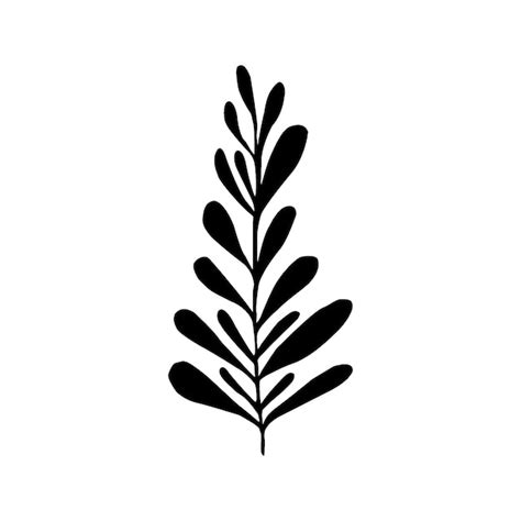 Premium Vector Cute Hand Drawn Forest Leaf Branch Traditional Leaves