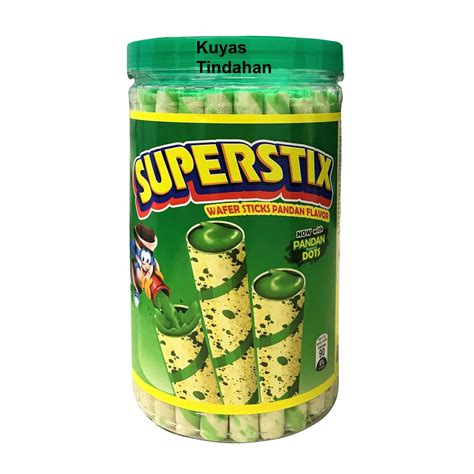 Super Stix Wafer Pandan Flavoured 324g Snacks Sing Kee